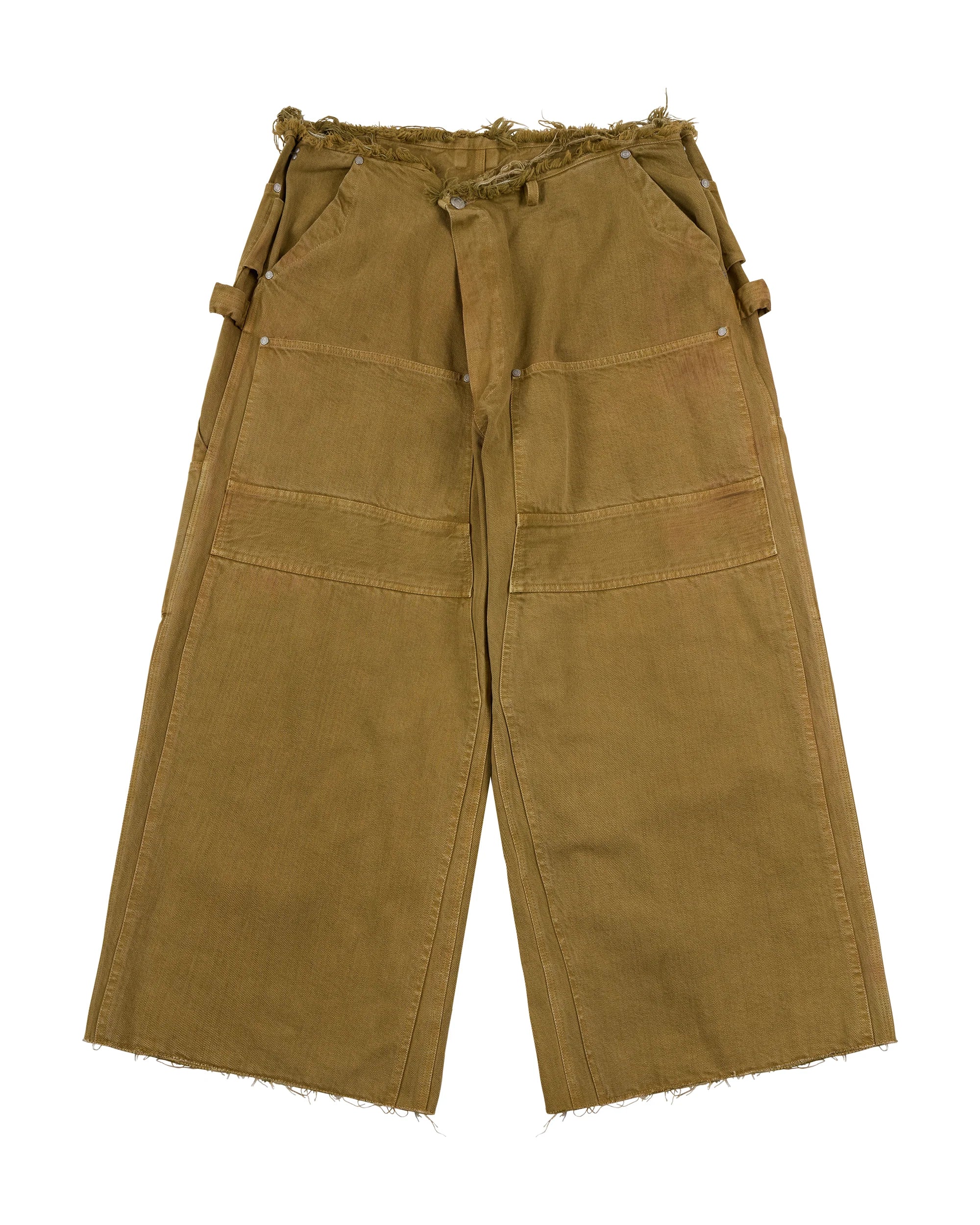 Sankuanz Cargo Asymmetrical Wide-Leg Logger Pants Khaki | VAVA STORE